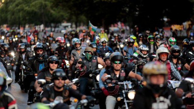 [Fotos] La protesta de motoqueros en contra de la restricción vehicular ...
