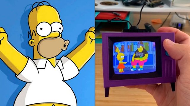 [Video] Crean mini réplica del televisor de "Los Simpson" que incluso ...