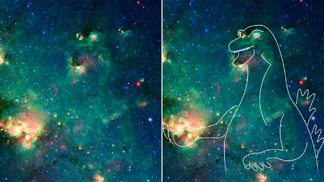 [Video] Telescopio capta nebulosa con forma de Godzilla - Cooperativa.cl