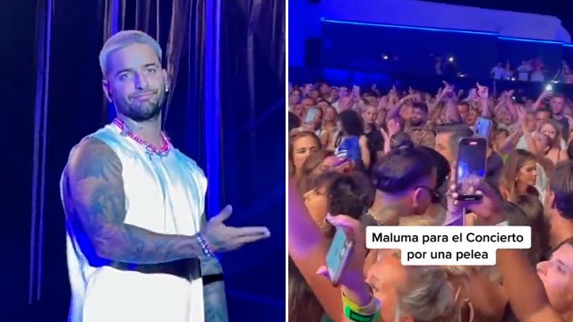 [Video] "¡Se van ya!": Maluma expulsa a fans por estar peleando durante ...